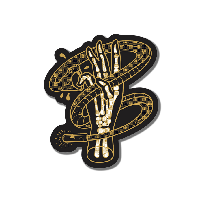 The Retro Static Line Bites Sticker