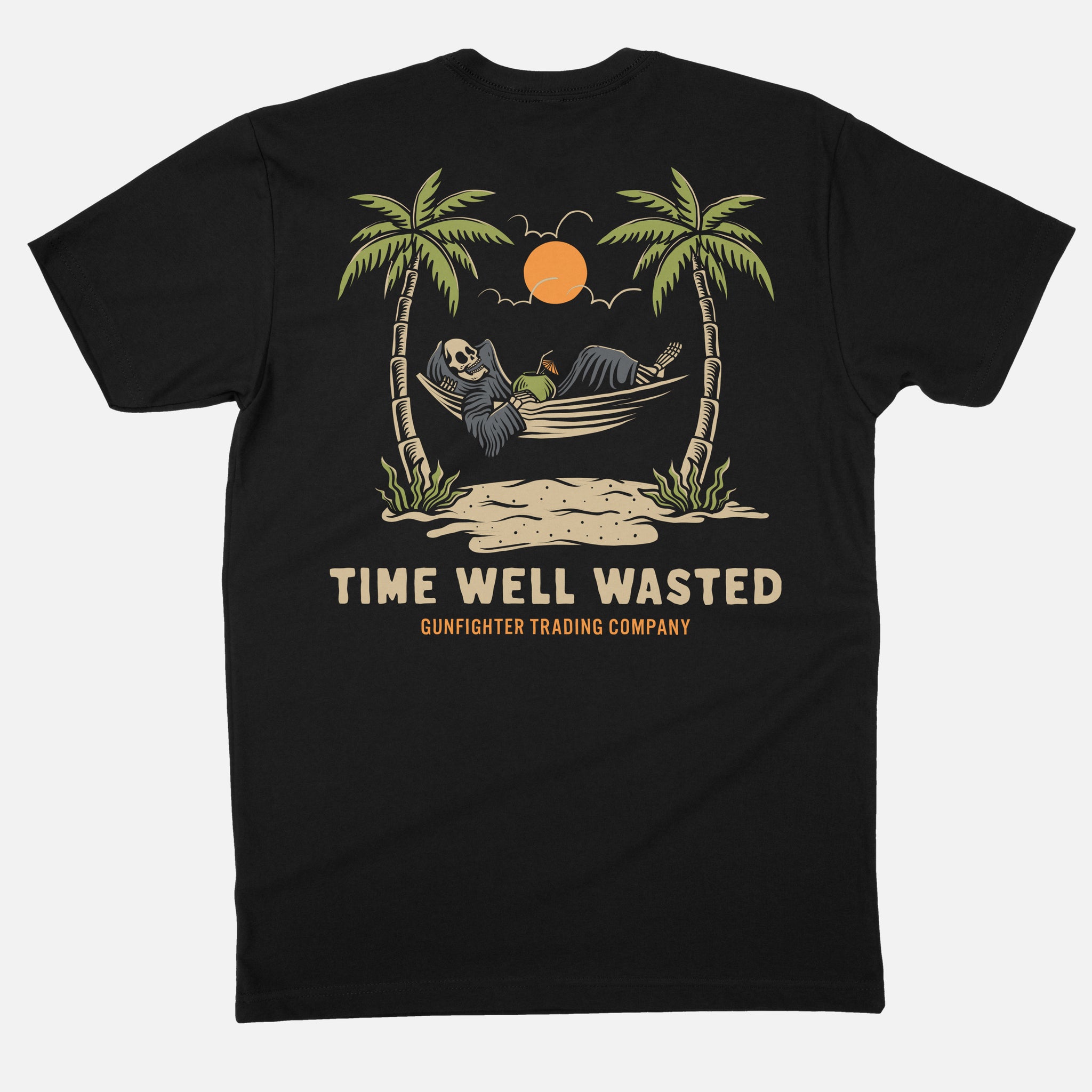 TIME WELL WASTED | GUNFIGHTER TRADING CO | MENS SUMMER VACA TSHIRT
